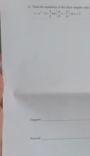 Solved Find the equations of the lines tangent and | Chegg.com