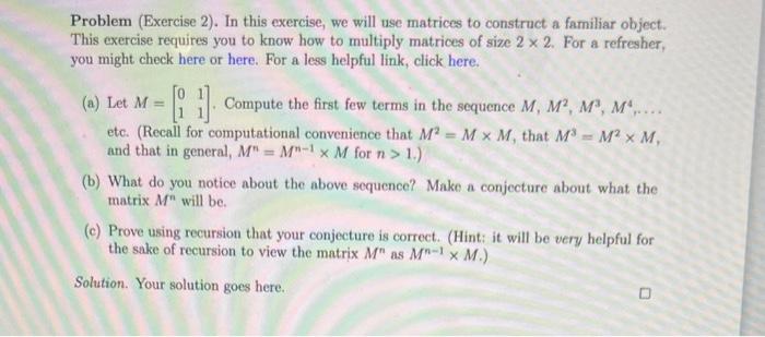 Solved Problem (Exercise 1). Let Zx be the set of nonzero | Chegg.com