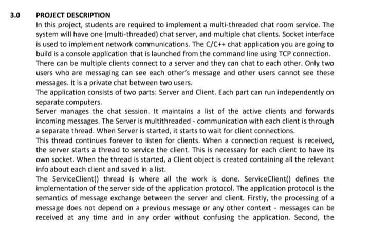 Solved PROJECT DESCRIPTION In this project, students are | Chegg.com