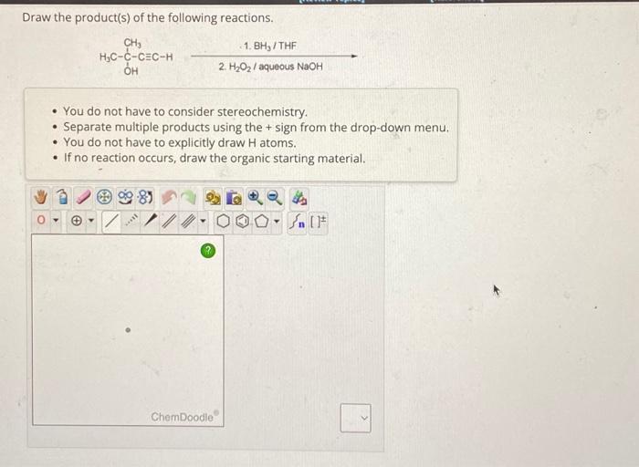 Solved Draw the product(s) of the following reactions. CH3 | Chegg.com
