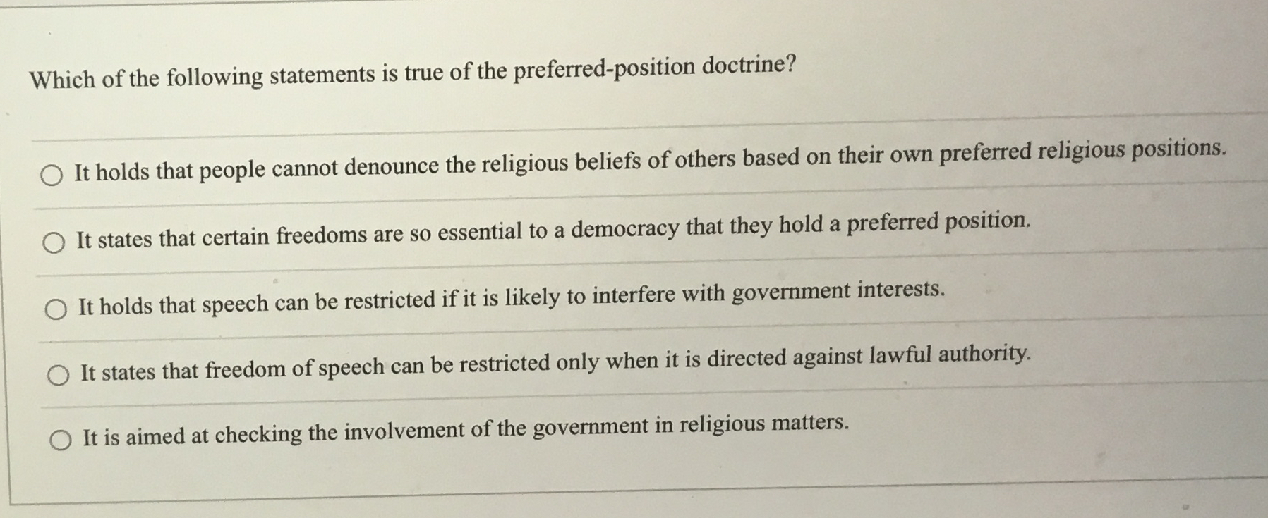 Solved Which of the following statements is true of the | Chegg.com