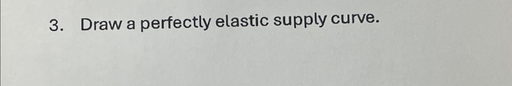 Solved Draw a perfectly elastic supply curve. | Chegg.com