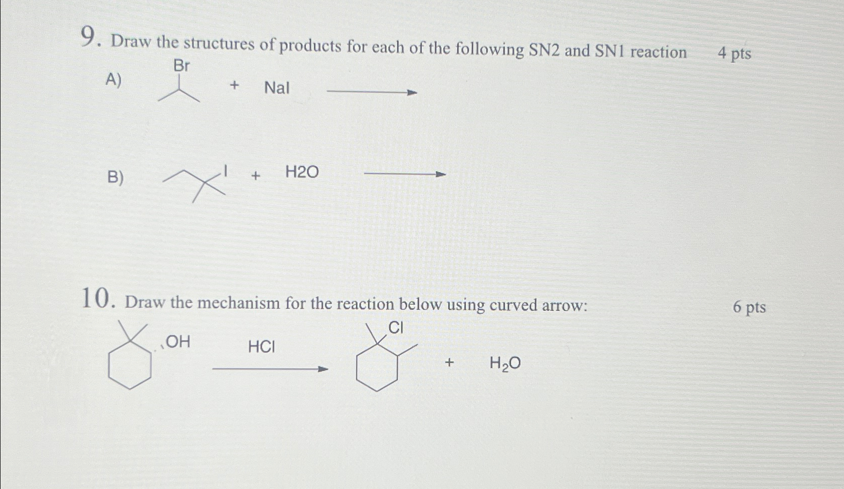 Solved Draw the structures of products for each of the | Chegg.com