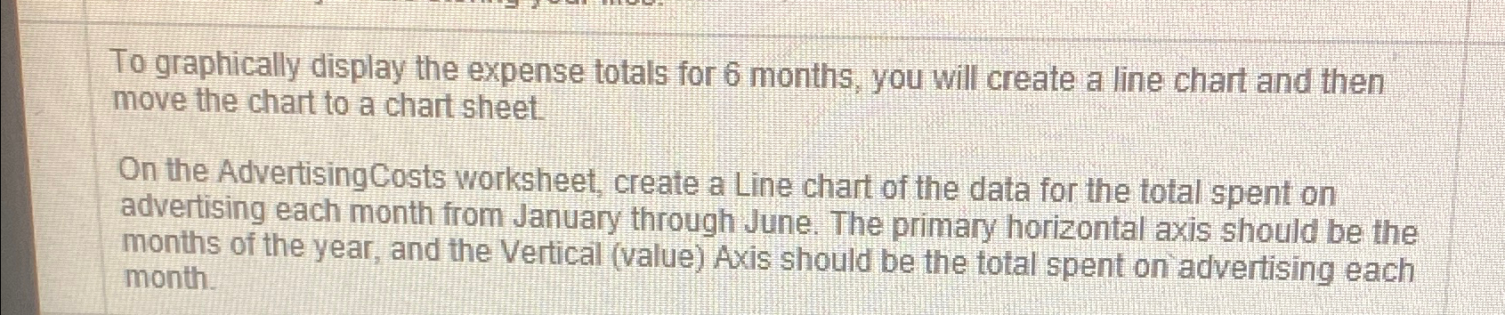 Solved To graphically display the expense totals for 6 | Chegg.com