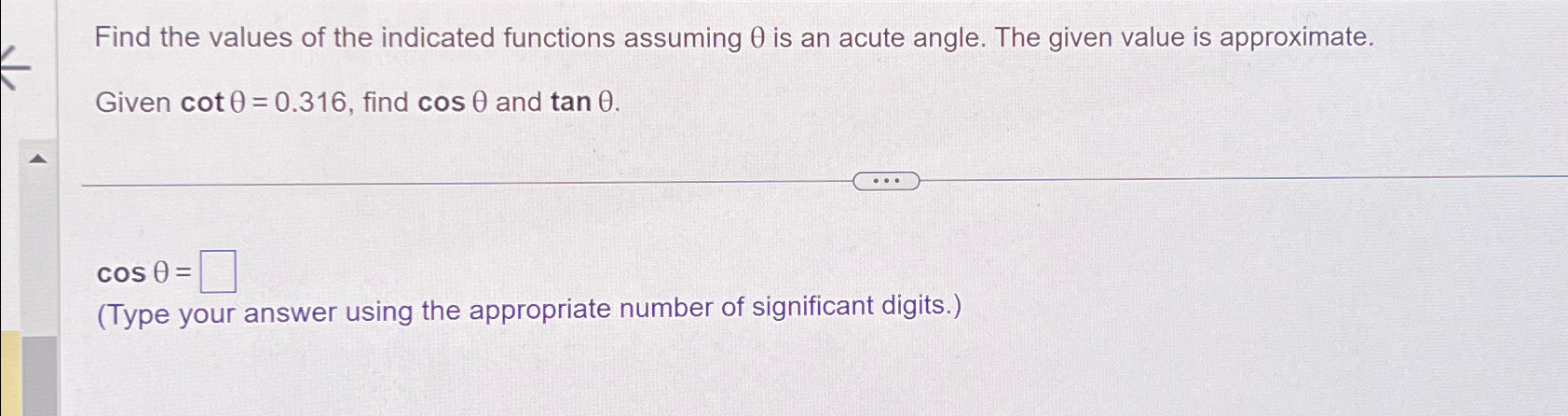 Solved Find the values of the indicated functions assuming θ | Chegg.com