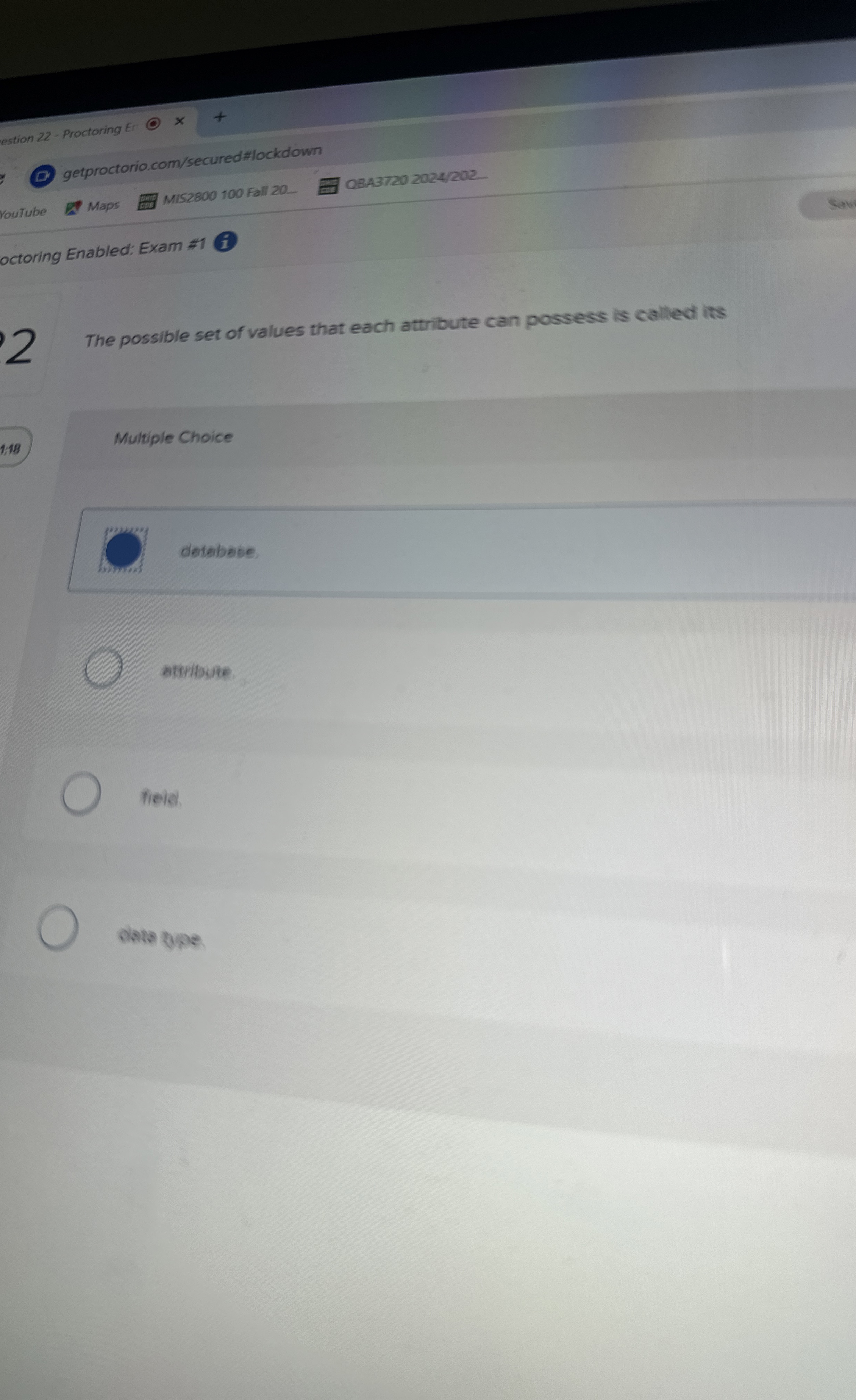 Solved The possible set of values that each attribute can | Chegg.com