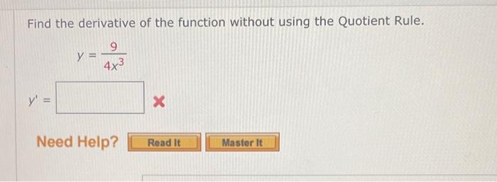 Solved Find The Derivative Of The Function Without Using The