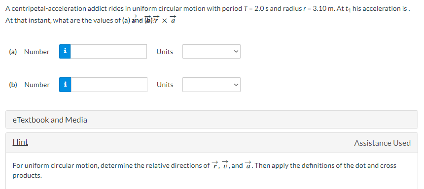 Solved A centripetal-acceleration addict rides in uniform | Chegg.com