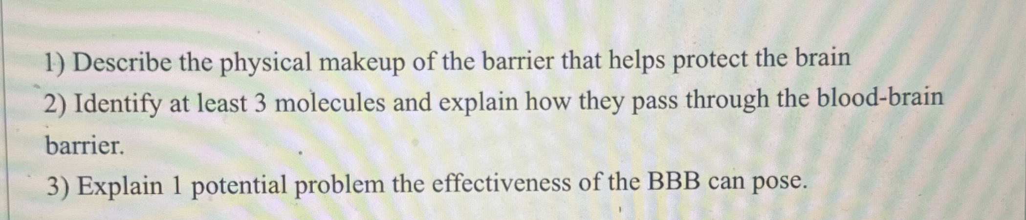 Solved Describe the physical makeup of the barrier that | Chegg.com