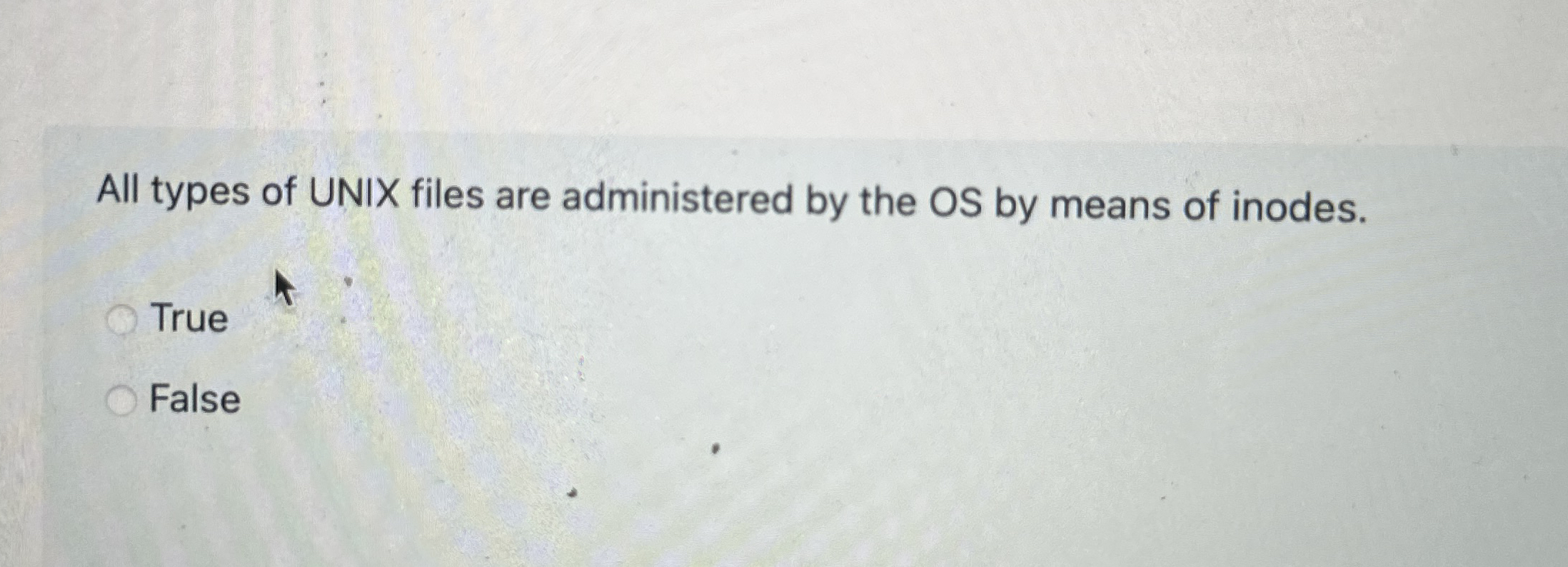 High Quality SOLUTION All types of UNIX files are administered by the OS by | Chegg.com