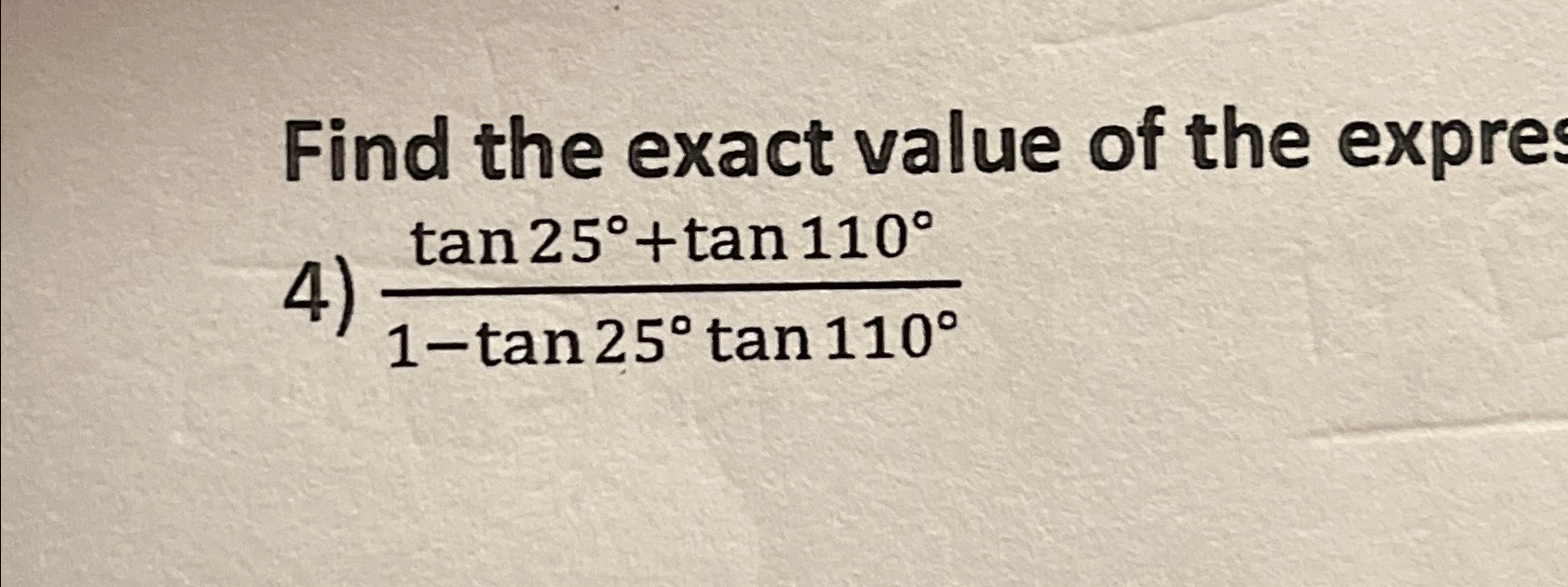 Solved Find the exact value of the | Chegg.com