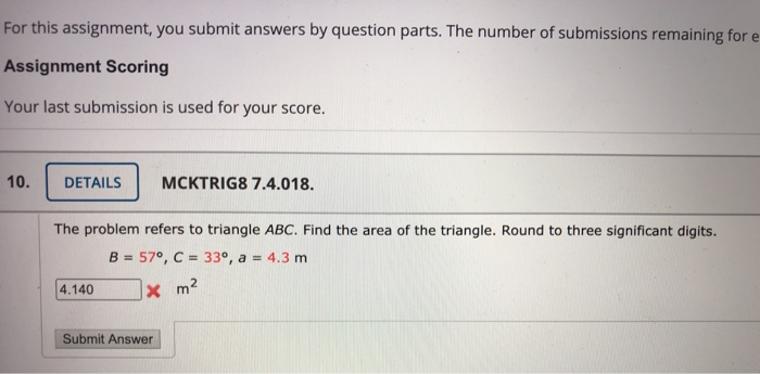Solved For this assignment, you submit answers by question | Chegg.com