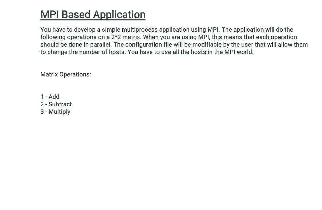 Solved Mpi Based Application You Have To Develop A Simple 5703