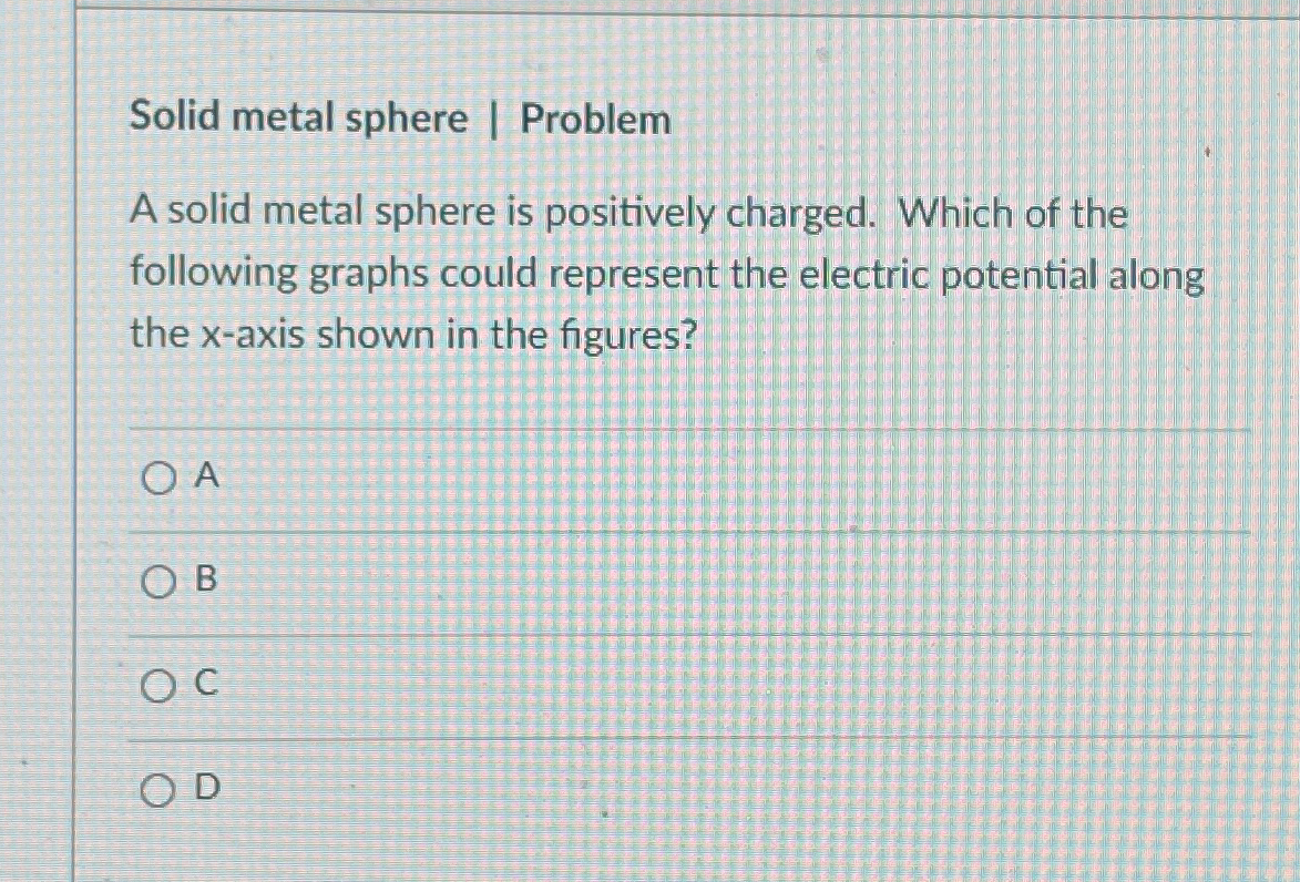 Solved Solid metal sphere | ﻿ProblemA solid metal sphere is | Chegg.com