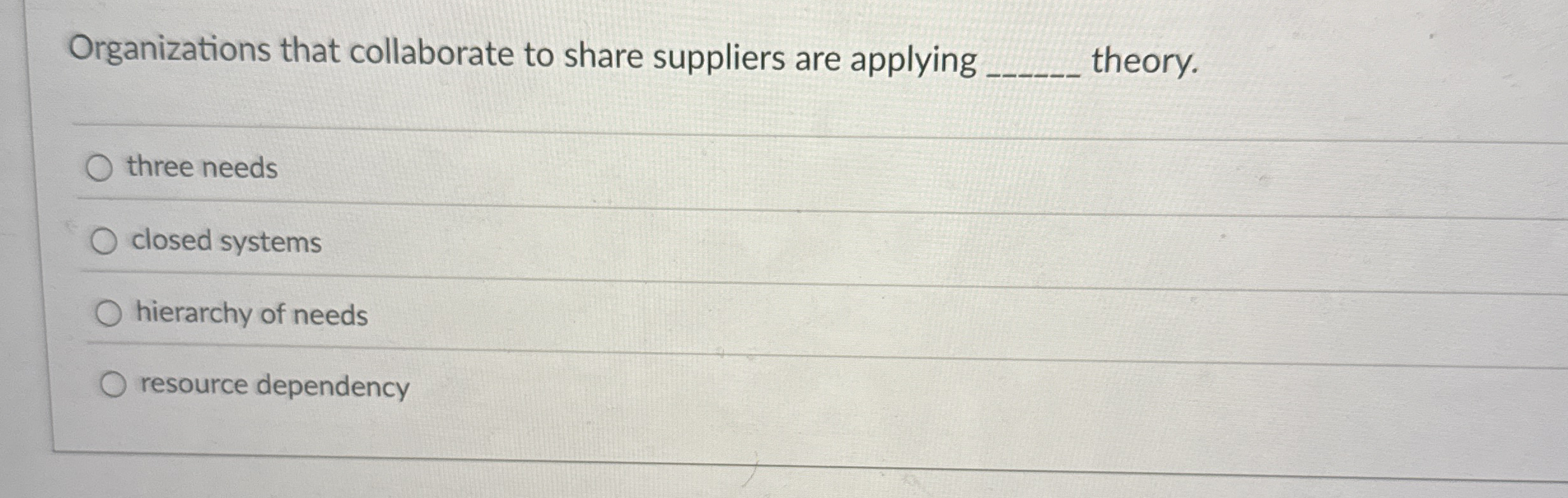 Solved Organizations that collaborate to share suppliers are | Chegg.com