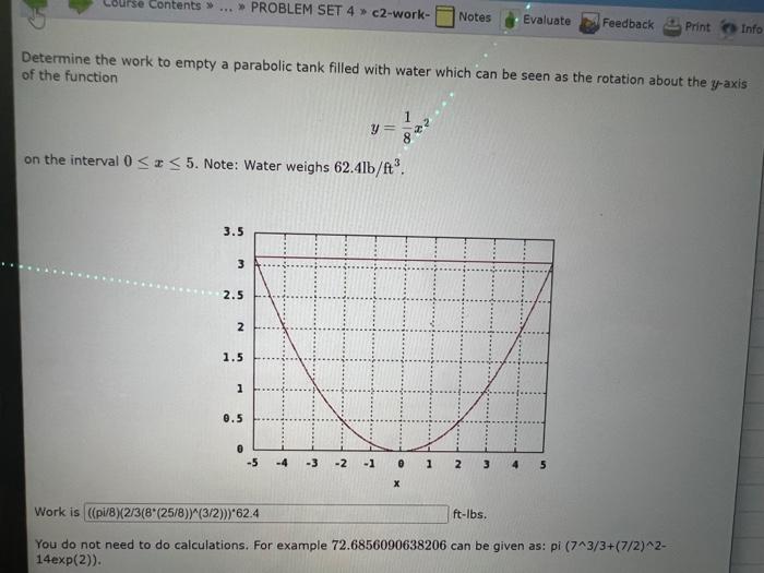 Solved Determine the work to empty a parabolic tank filled | Chegg.com