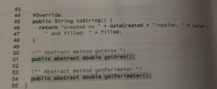 Solved Design a new Triangle class that extends the abstract | Chegg.com