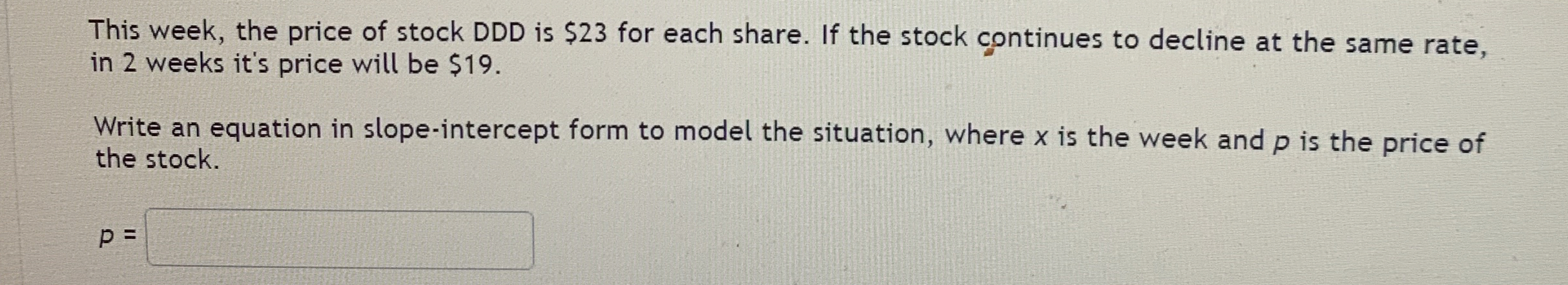 Solved This week, the price of stock DDD is $23 ﻿for each | Chegg.com