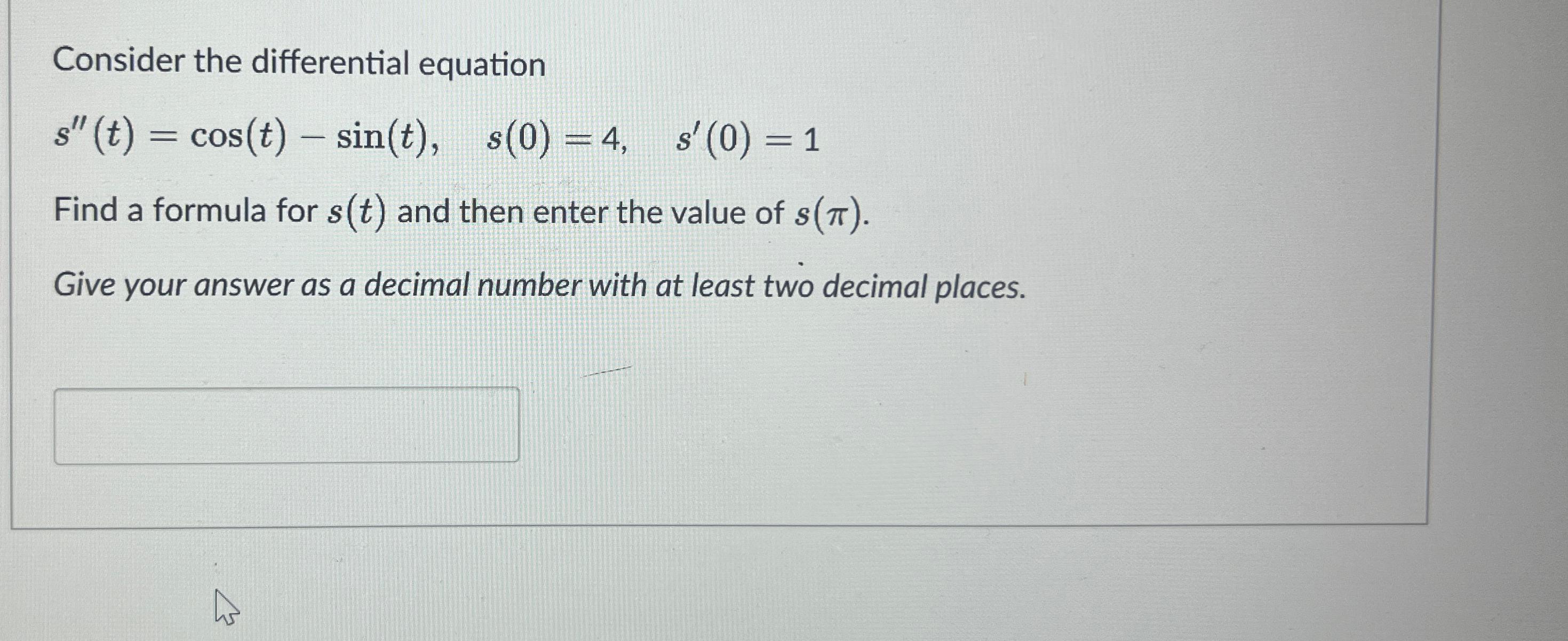 Solved Consider the differential | Chegg.com