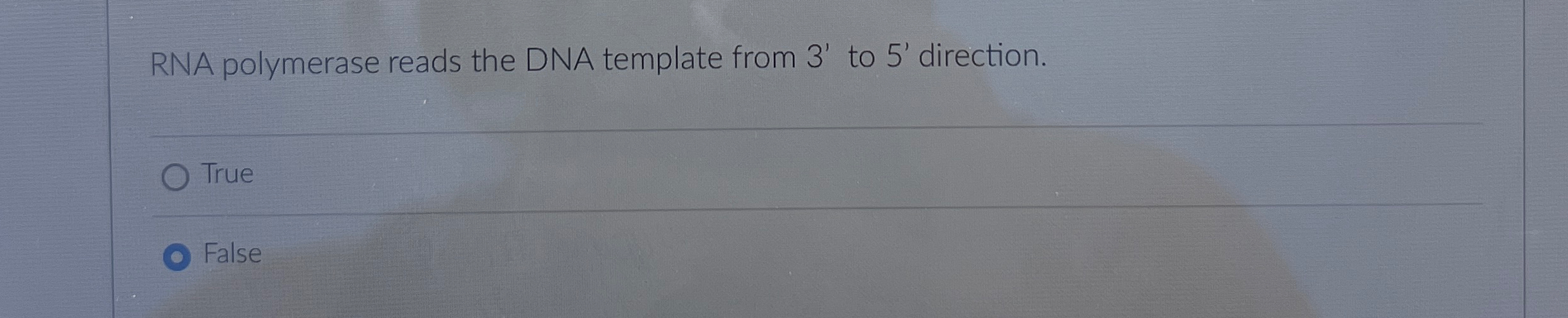 Solved RNA polymerase reads the DNA template from 3' ﻿to 5' | Chegg.com