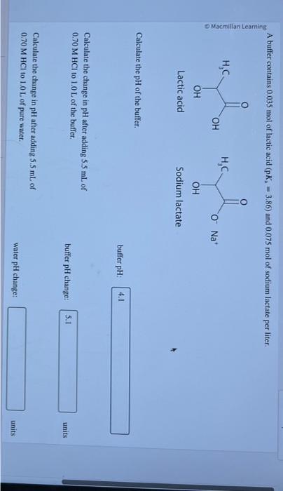 Solved A buffer contains 0.035 mol of lactic acid (pK2=3.86) | Chegg.com