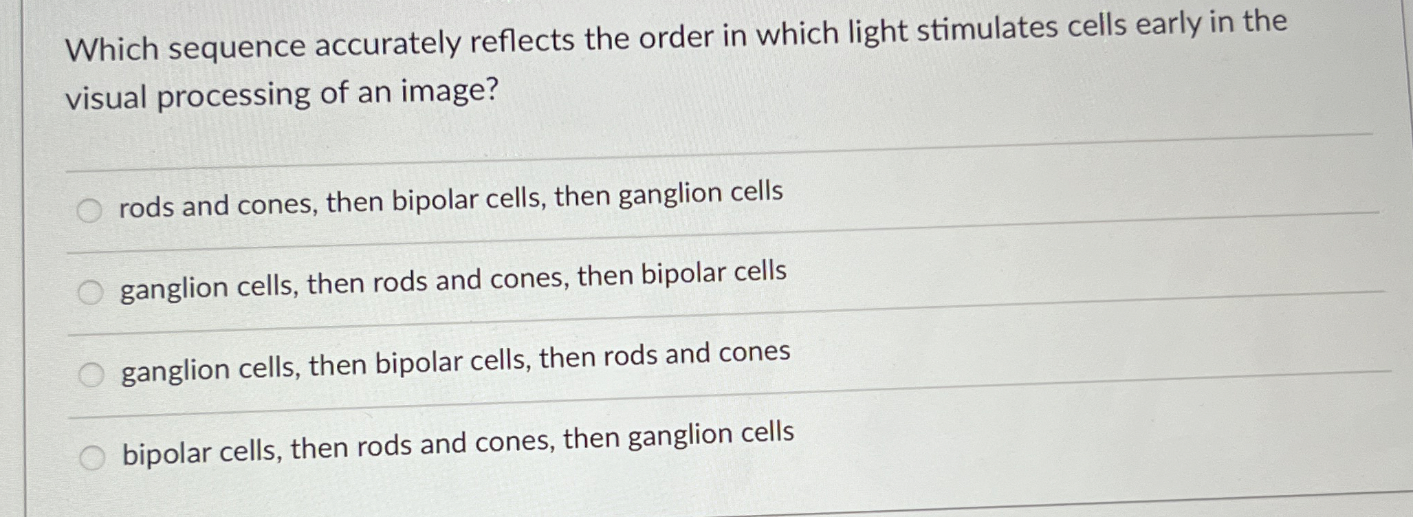 Solved Which sequence accurately reflects the order in which | Chegg.com