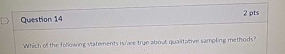 Solved Question 142 ﻿ptsWhich of the following statements | Chegg.com