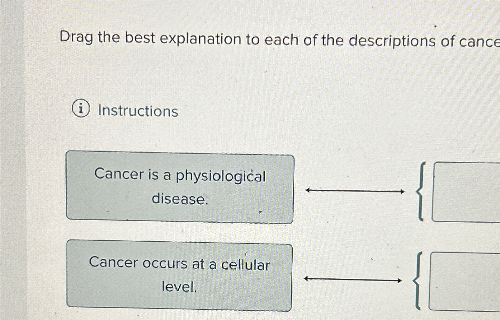 Solved Drag the best explanation to each of the descriptions | Chegg.com