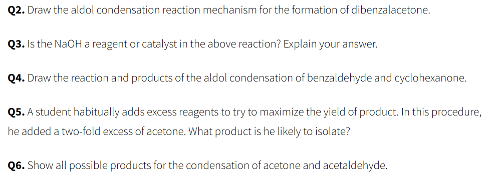 Solved Q2. ﻿Draw the aldol condensation reaction mechanism | Chegg.com
