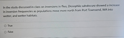 Solved In the study discussed in class on inversions in | Chegg.com