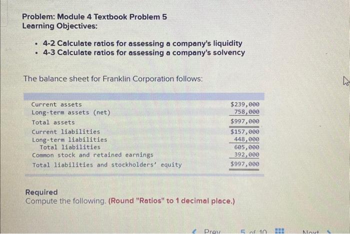 Solved Problem: Module 4 Textbook Problem 5 Learning | Chegg.com