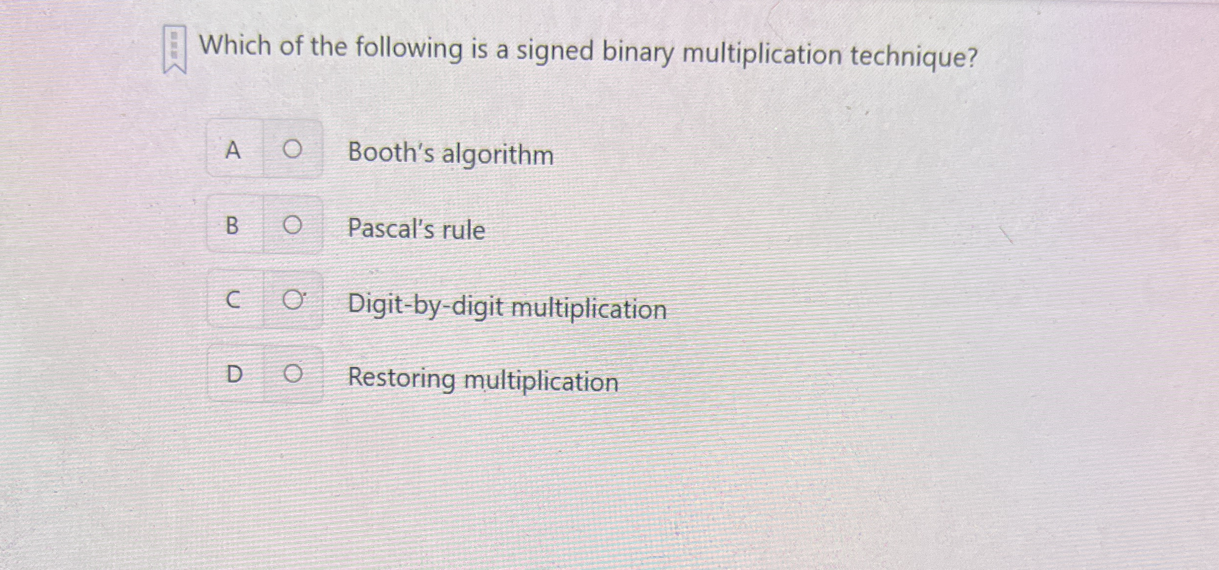 Solved Which of the following is a signed binary | Chegg.com