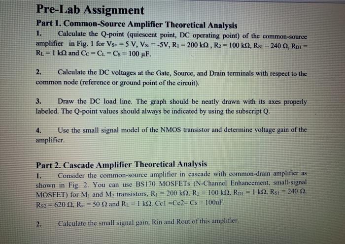 Solved VS+ R1 RD1 CL Vout A CC M1 RS TH RL CS Vin R2 } RS1 | Chegg.com