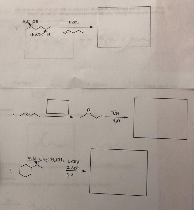 Solved 4. Provide the missing REACTANT, REAGANT(s), and | Chegg.com
