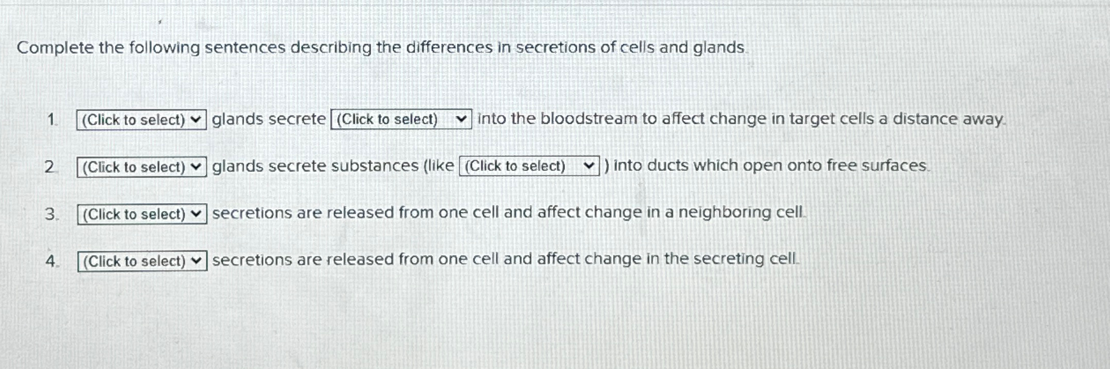 Solved Complete the following sentences describing the | Chegg.com