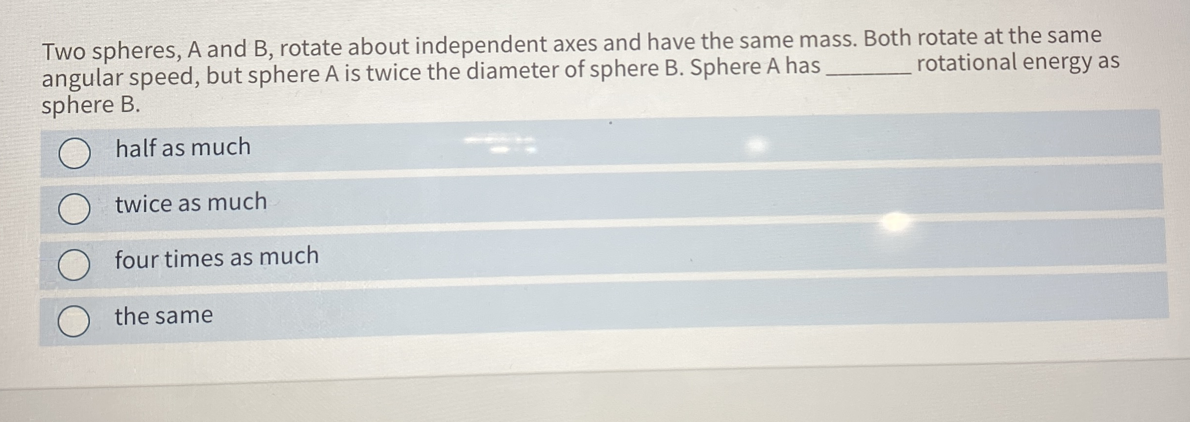 Solved Two spheres, A and B, ﻿rotate about independent axes | Chegg.com