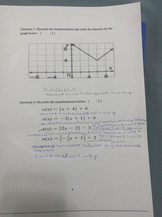 Solved uca Math Project sheet Grade 10 Date : 17/10/2021 | Chegg.com