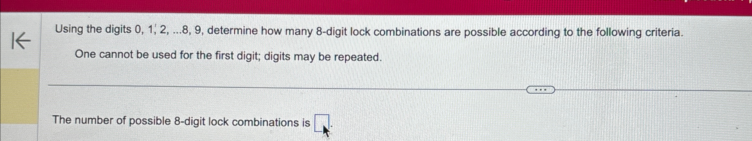 Solved Using the digits 0,1,2,dots8,9, ﻿determine how many | Chegg.com