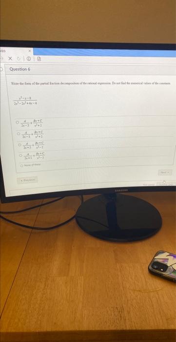 Solved 3x2−2x2+4x−4x2−x−1 1x−74+x2+22x+c 2x−1x+a2+1 Birat | Chegg.com