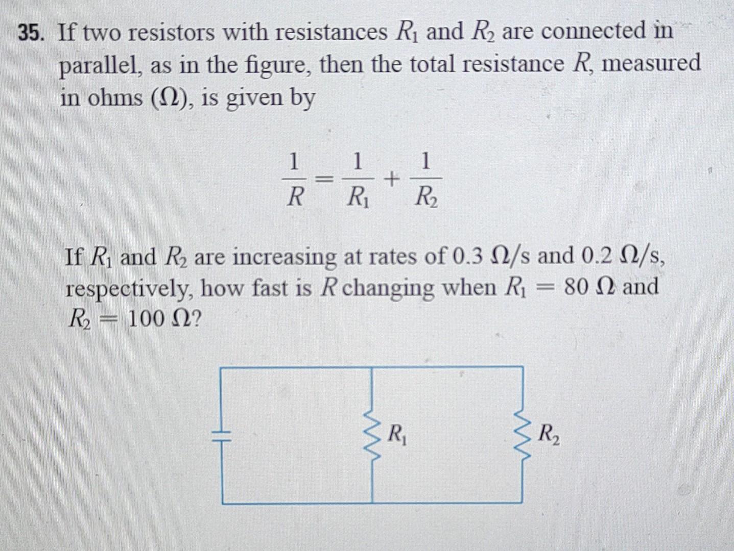 Solved 5. If two resistors with resistances R1 and R2 are | Chegg.com