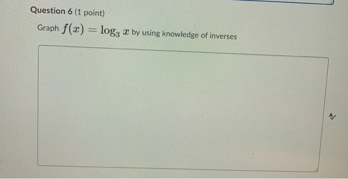 Solved Question 6 (1 point) Graph f(x) = log2 X by using | Chegg.com