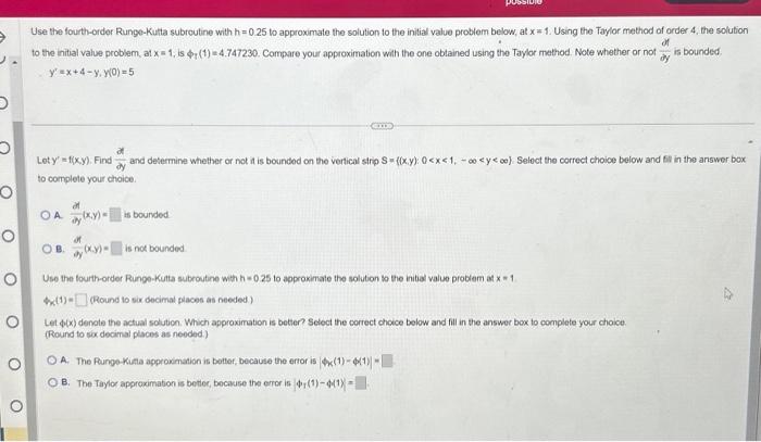 Solved Use the fourth-order Runge-Kuta subroutine with | Chegg.com