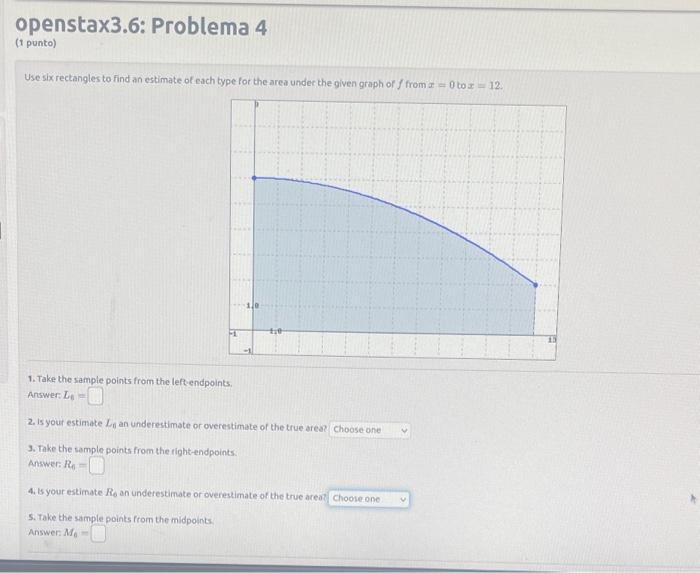 Solved Use six rectangles to find an estimate of each type | Chegg.com