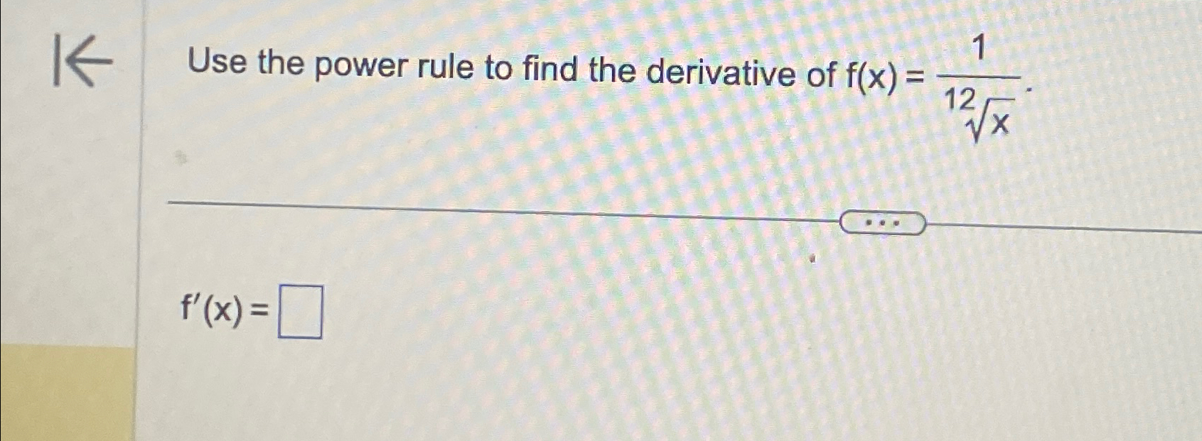 Solved Use the power rule to find the derivative of | Chegg.com