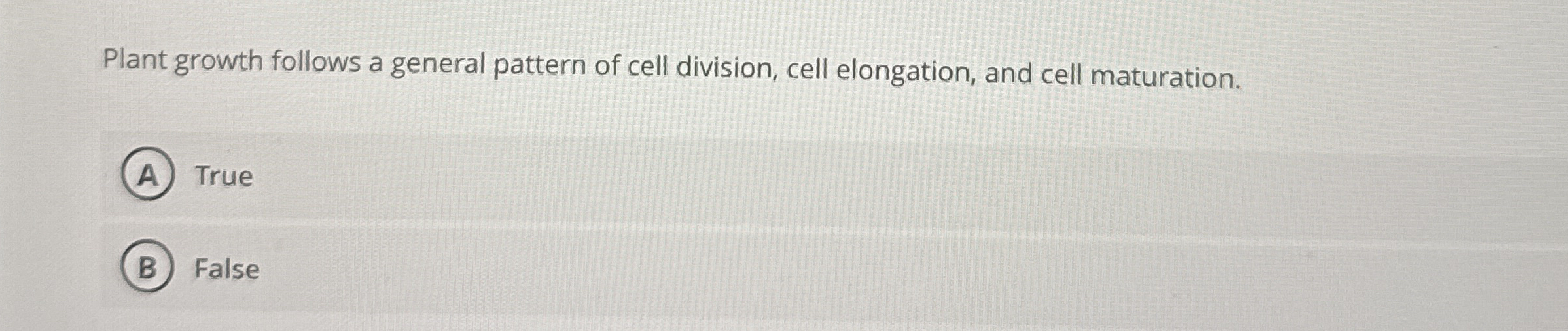 Solved Plant growth follows a general pattern of cell | Chegg.com