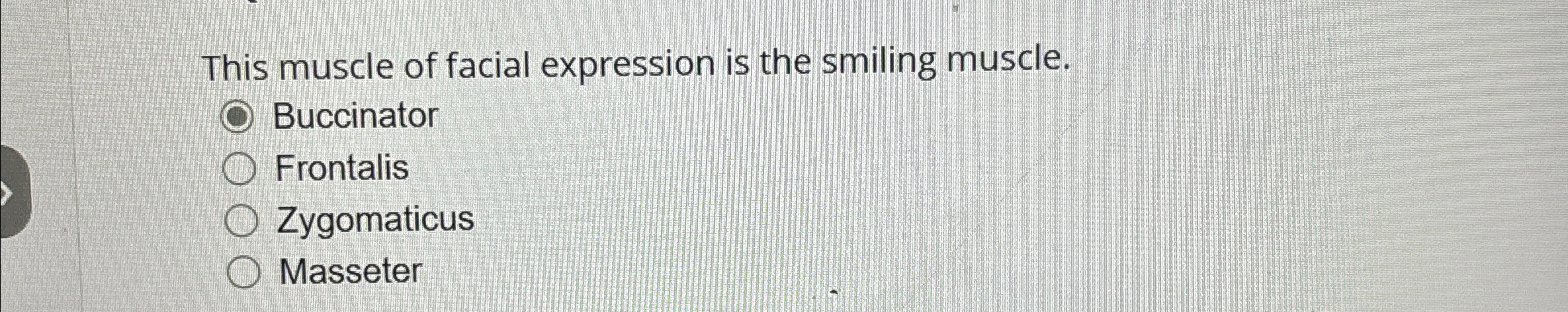 Solved This muscle of facial expression is the smiling | Chegg.com