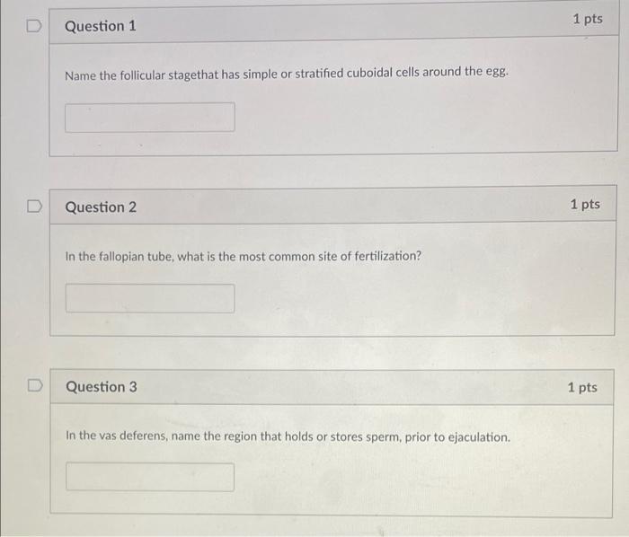Solved D 1 pts Question 1 Name the follicular stagethat has | Chegg.com Solved D 1 pts Question 1 Name the follicular stagethat has | Chegg.com