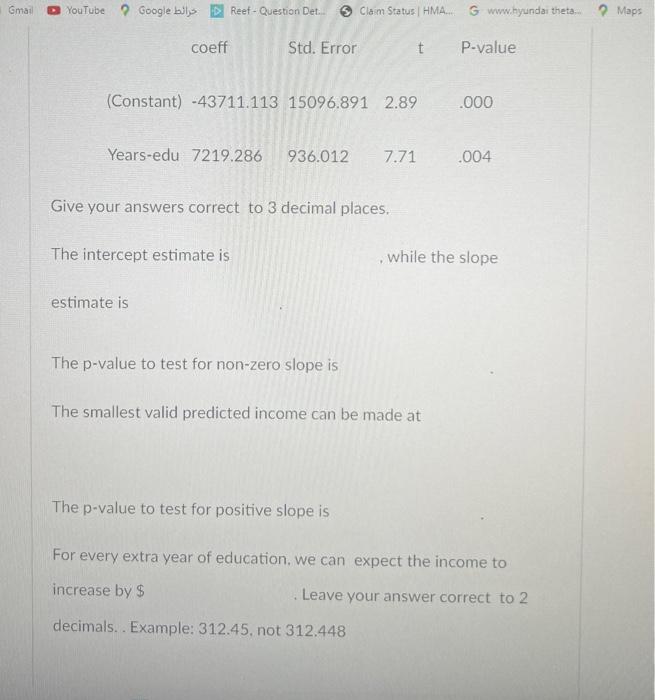 Solved The following tables give some useful statistics to | Chegg.com