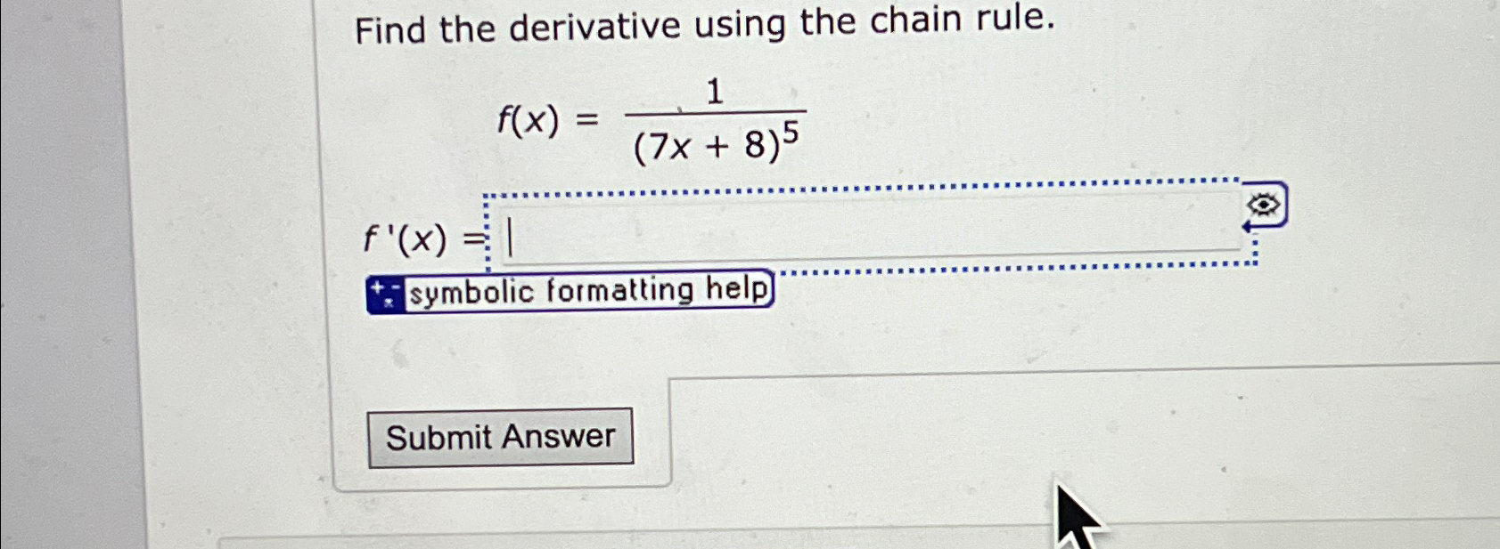 Solved Find the derivative using the chain | Chegg.com