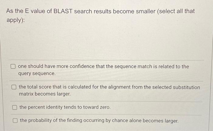 Solved DELTA-BLAST (select all that apply): does not use a | Chegg.com